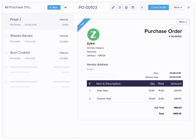 ZOHO ERP – ZEO SOFTWARE